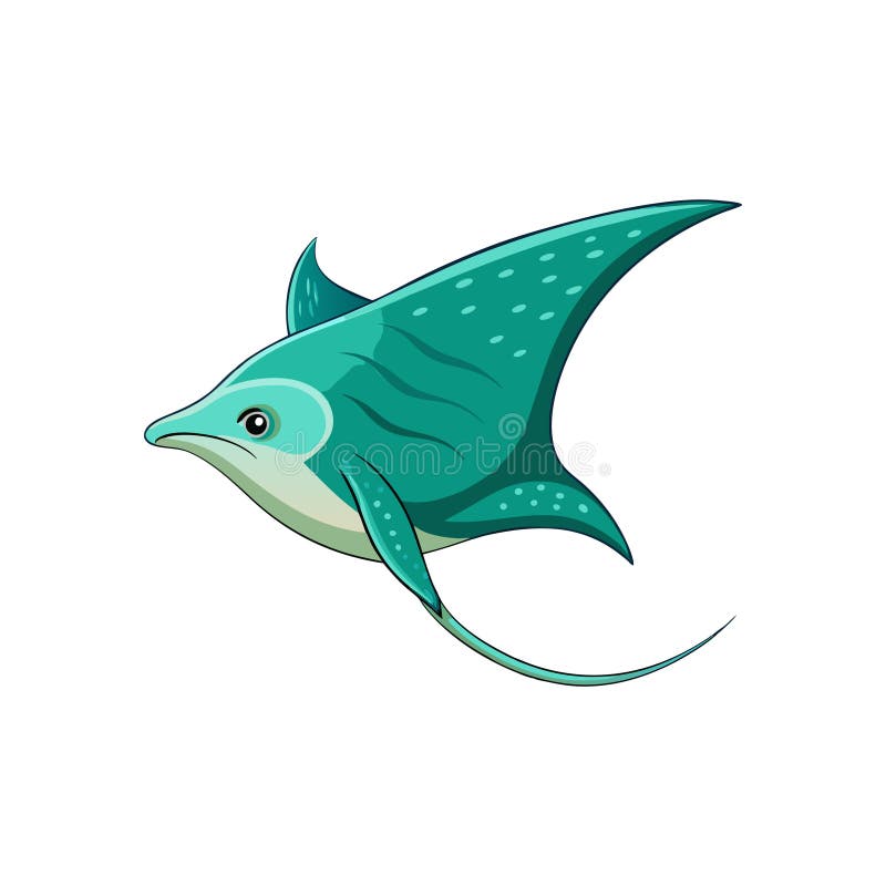 Fiddler Ray with Vibrant Realistic Features Stock Illustration ...