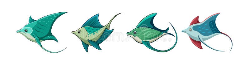 Fiddler Ray with Vibrant Realistic Features Stock Vector - Illustration ...