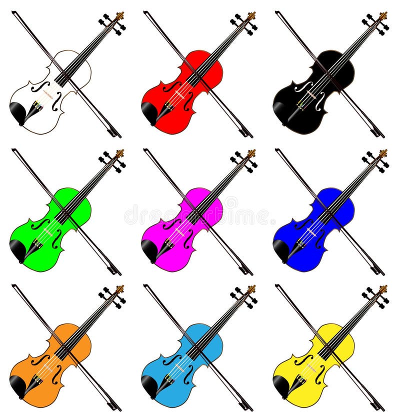 Coloured Fiddles Stock Illustrations – 1 Coloured Fiddles Stock ...