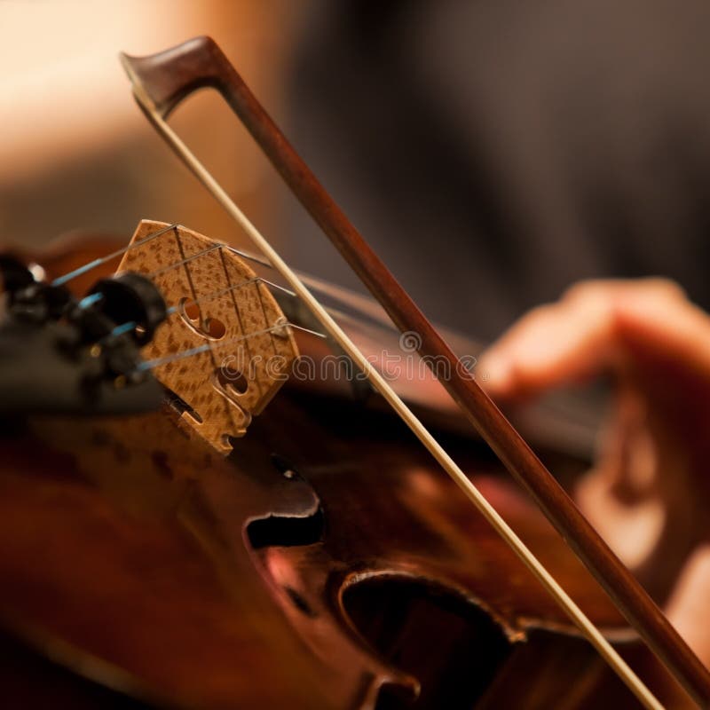 The Fiddlestick on the Strings Violin Stock Photo - Image of classical ...