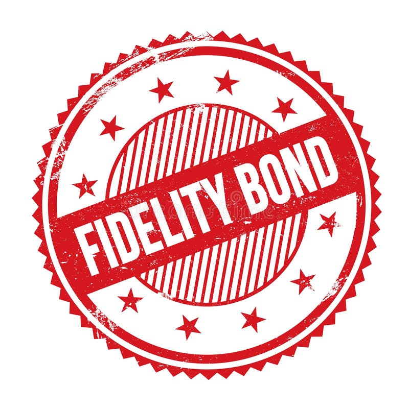 FIDELITY BOND Text Written on Red Grungy Round Stamp Stock Illustration ...