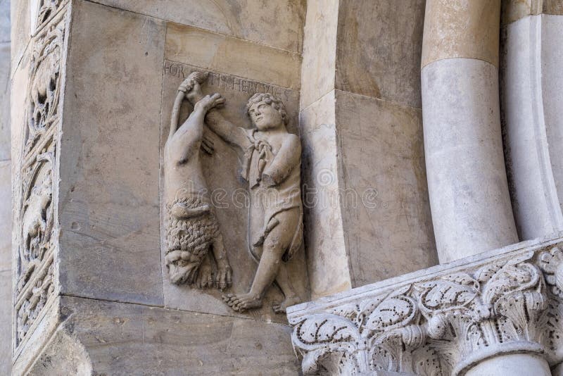 Fidenza, Parma, Italy: Cathedral Facade Stock Photo - Image of facade ...