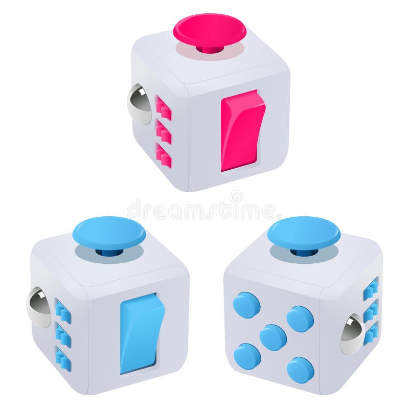 Fidget cube illustration stock illustration. Illustration of bearing ...