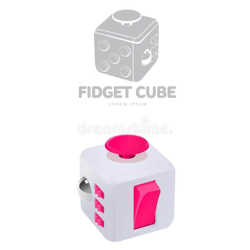 Fidget cube illustration stock illustration. Illustration of bearing ...