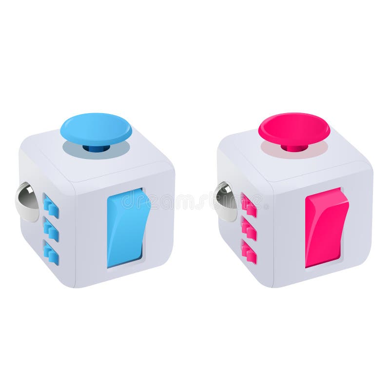 Fidget cube illustration stock illustration. Illustration of cool ...