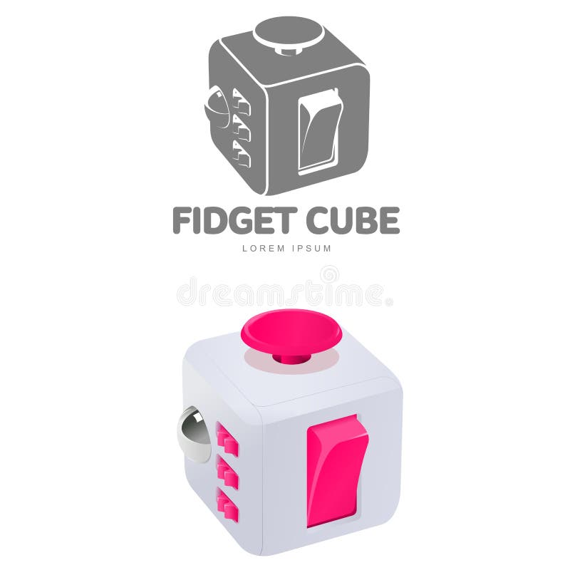 Fidget cube illustration stock illustration. Illustration of bearing ...
