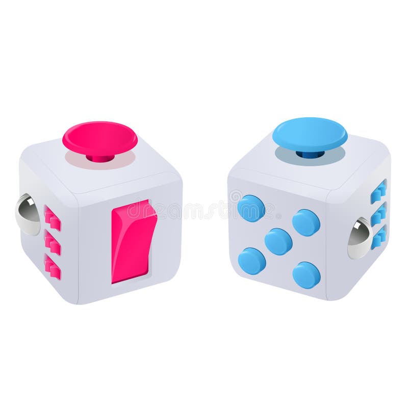 Fidget cube illustration stock illustration. Illustration of flicker ...
