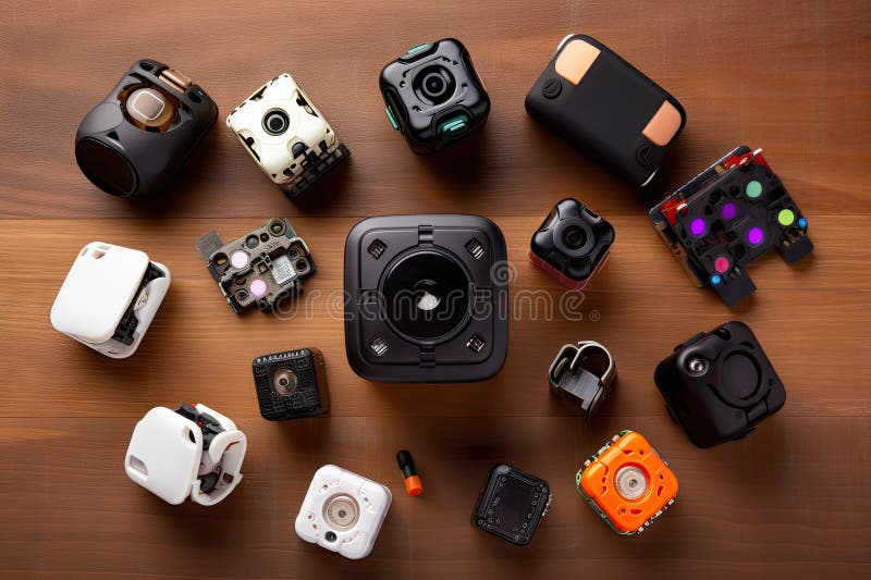 Fidget Cube, Surrounded by Variety of Sensors and Gadgets Stock ...