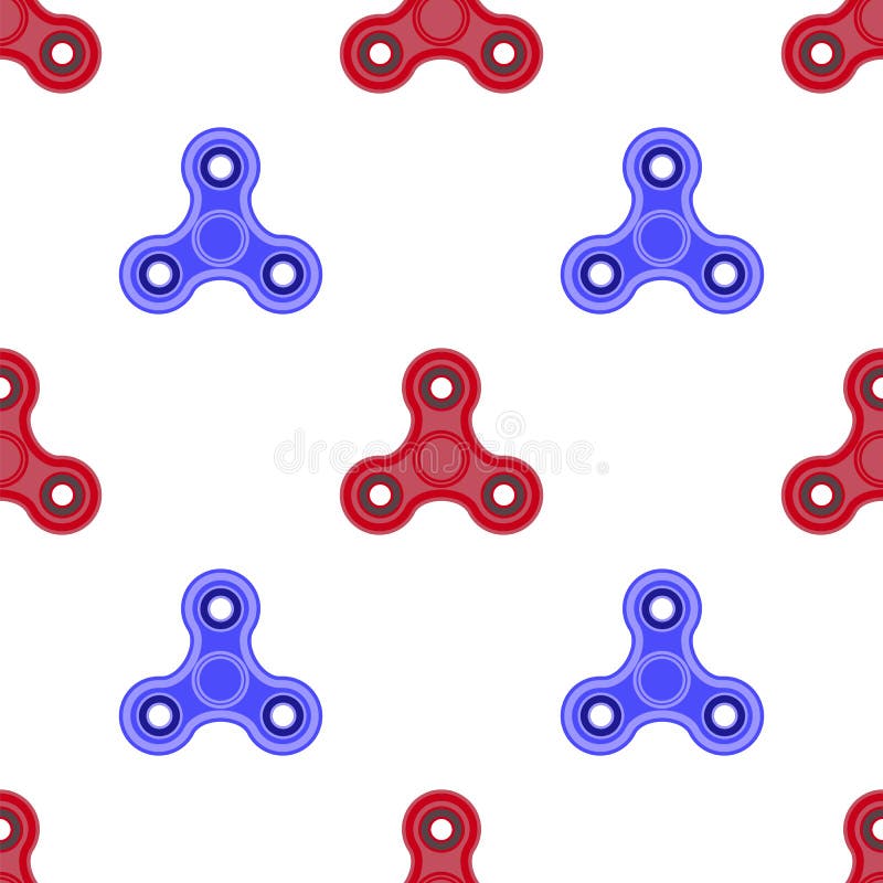 Fidget Finger Spinner Seamless Pattern. Modern Stress Relieving Toy ...