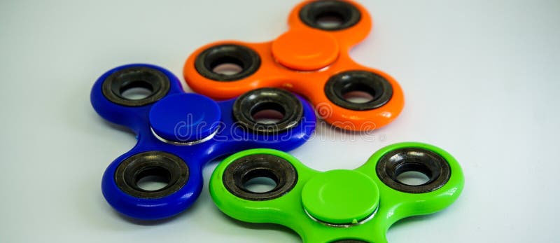 Fidget Finger Spinner Stress, Anxiety Relief Toy Stock Image - Image of ...