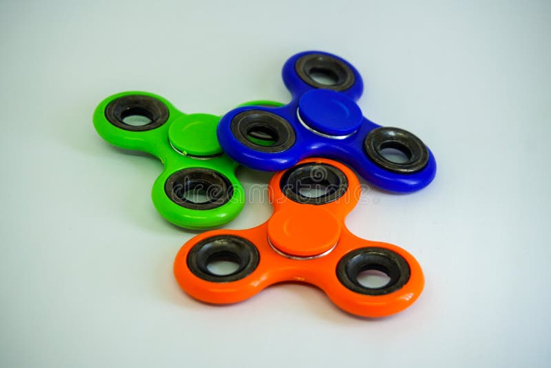 Fidget Finger Spinner Stress, Anxiety Relief Toy Stock Photo - Image of ...