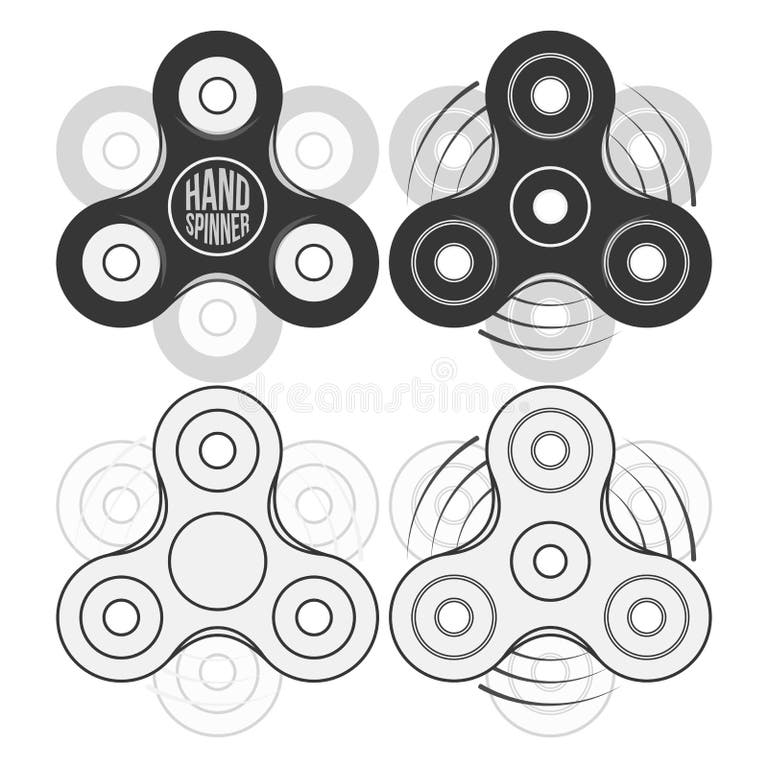Fidget Spinner Banners, Labels or Badges Set Stock Vector ...
