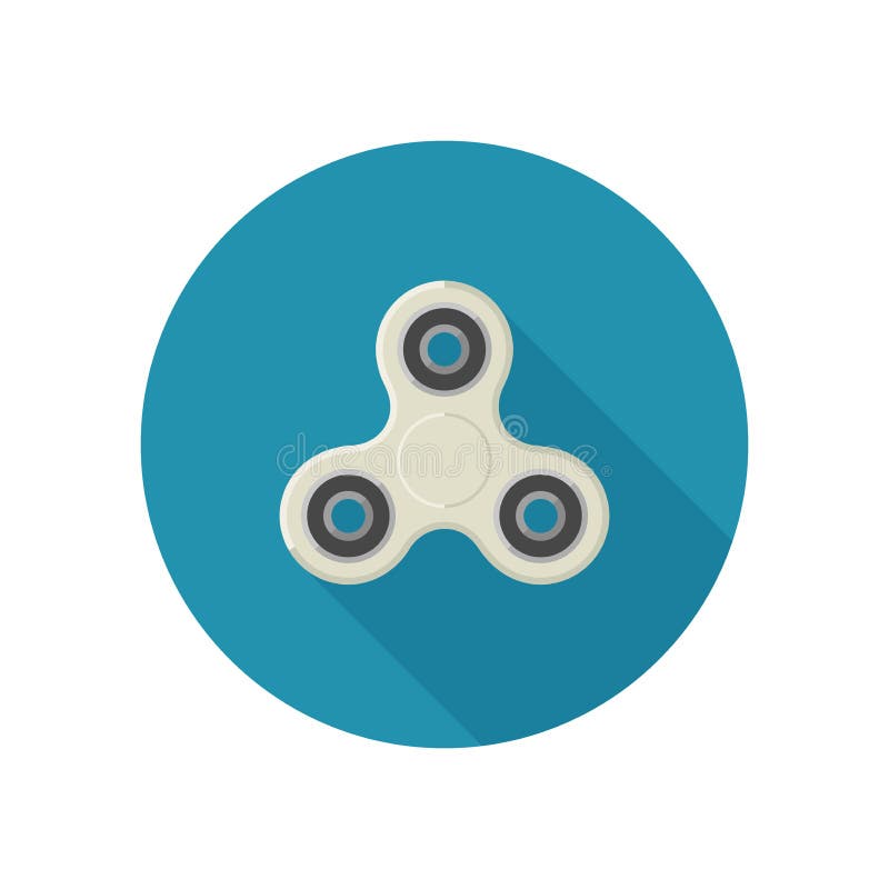 Fidget Spinner in Flat Style Stock Vector - Illustration of rotating, games: 98803019