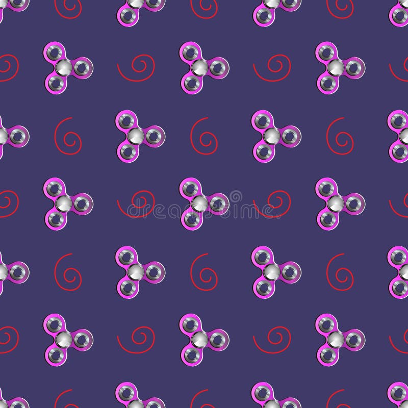 Fidget Spinner, Hand Spinner Pattern Stock Vector - Illustration of ...