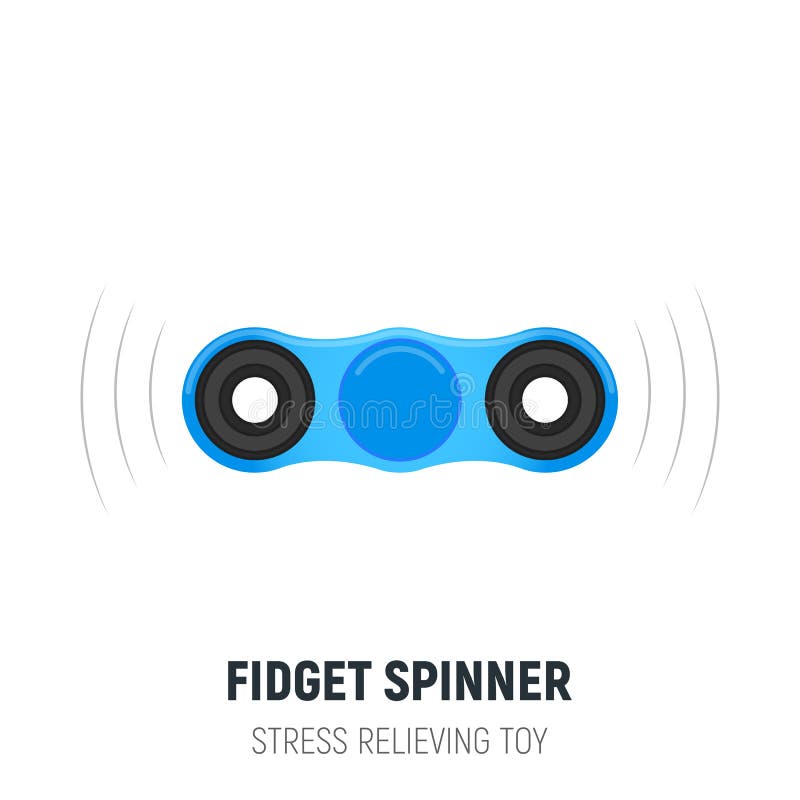 Fidget Spinner. Hand Spinner in Trendy Flat Style Stock Vector ...