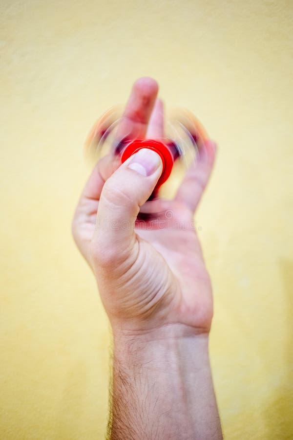 Fidget Spinner in the Man Hand Stock Photo - Image of entretainment ...