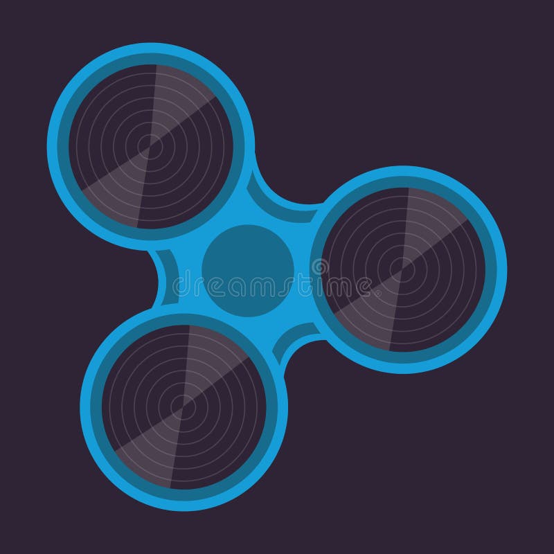 Fidget Spinner Spin Roller Vector Illustration Blue Stock Vector ...