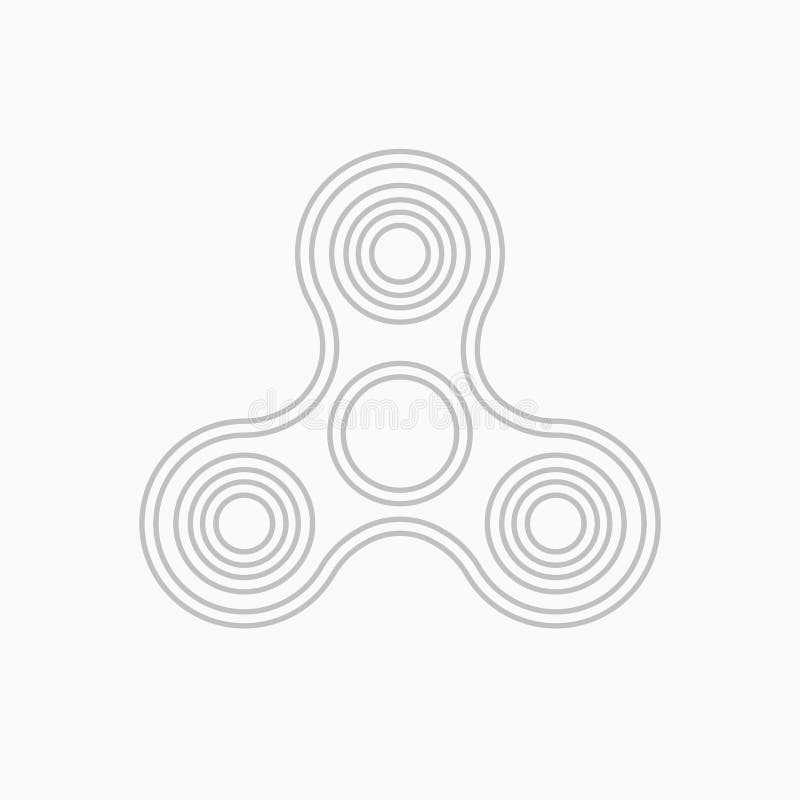 Fidget Spinner Thin Line Vector Icon. Stock Vector - Illustration of ...
