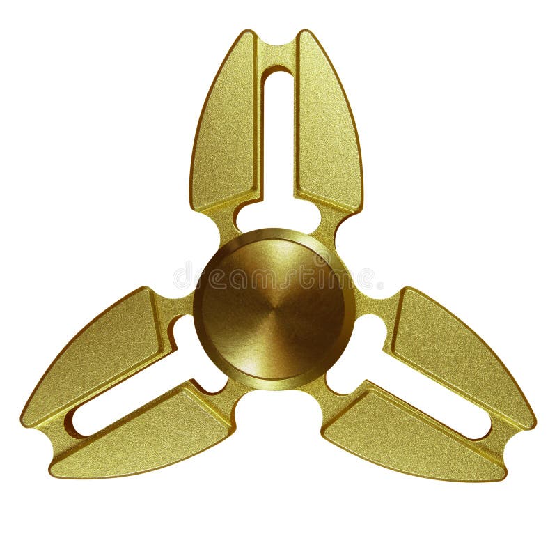 Fidget Spinner Toy Isolated - Yellow Stock Photo - Image of finger ...