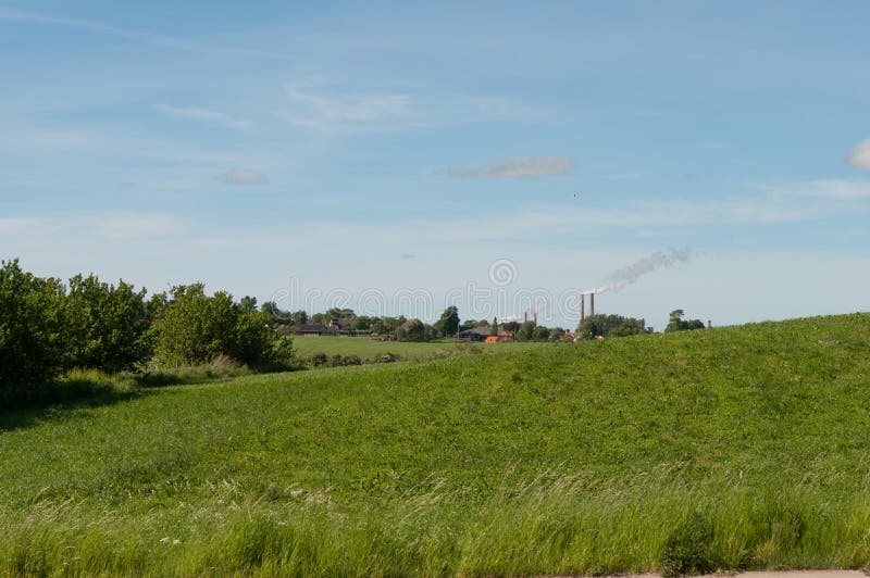Green Field in the Danish Countryside Stock Photo - Image of landscape ...