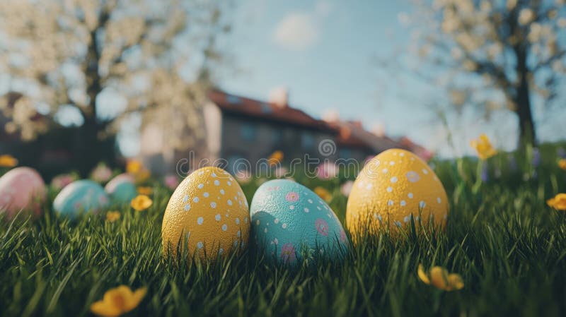 In a Field of Blooming Spring Heather, Under a Sun-drenched Sky, a ...