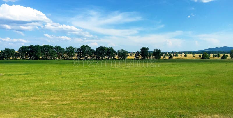 Field and Blue Sky in Czech Republic Stock Image - Image of view ...