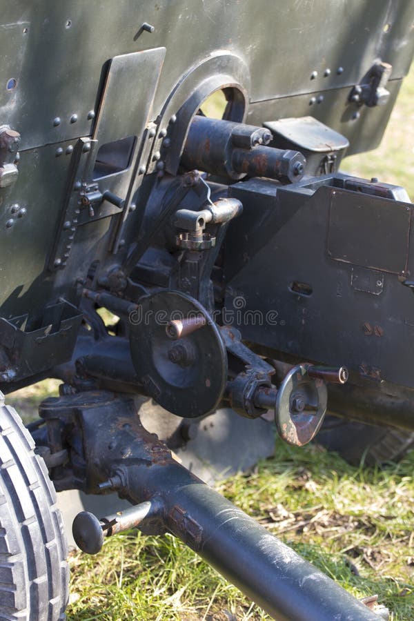 Reloading and Aiming System from a Field Gun Stock Photo - Image of ...