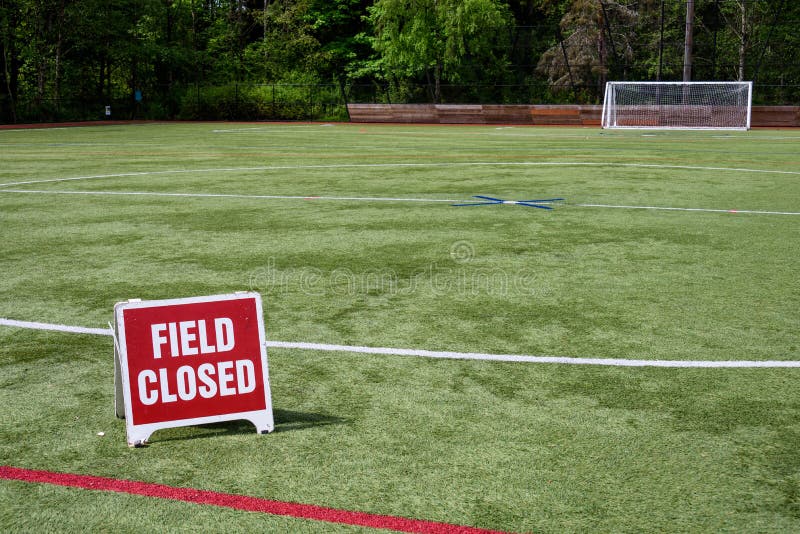 Field Closed Sign, Athletic Field Closed Due To Coronavirus Response ...