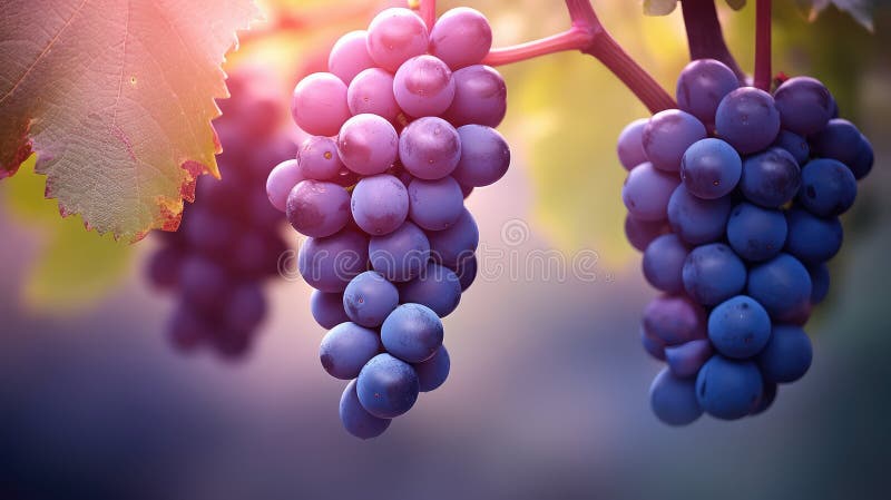 Field Composition Grape Background Stock Illustration - Illustration of ...