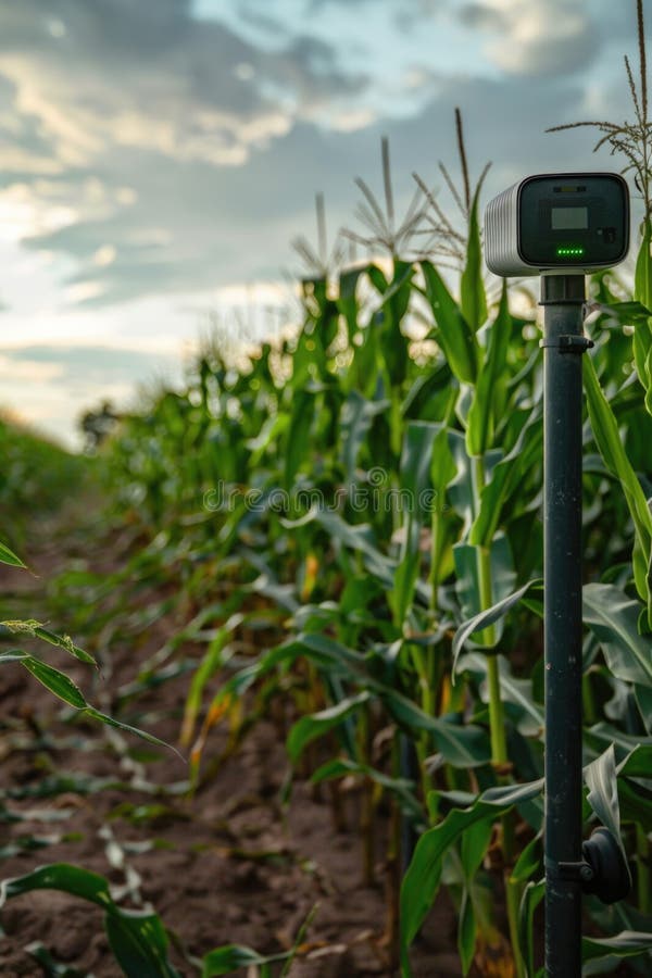A Field of Corn with a Digital Meter in the Middle. Suitable for ...