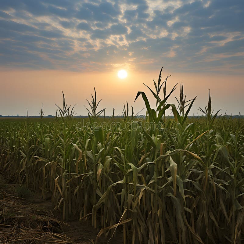 A Field of Corn at Sunset. Corn As a Dish of Thanksgiving for the ...