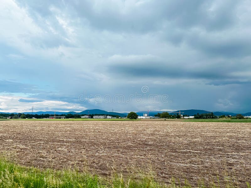 Field Crops Shown Cloudy Sky Background Stock Photos - Free & Royalty ...