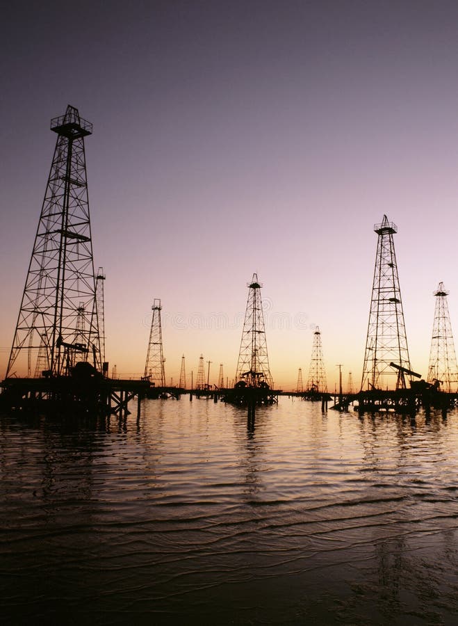 Field of Derricks stock photo. Image of strike, drill - 2652438