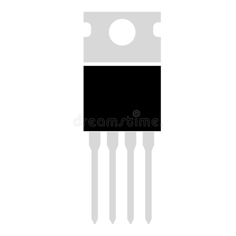 Field Effect Transistor Icon on White Background. Power Transistor Sign ...