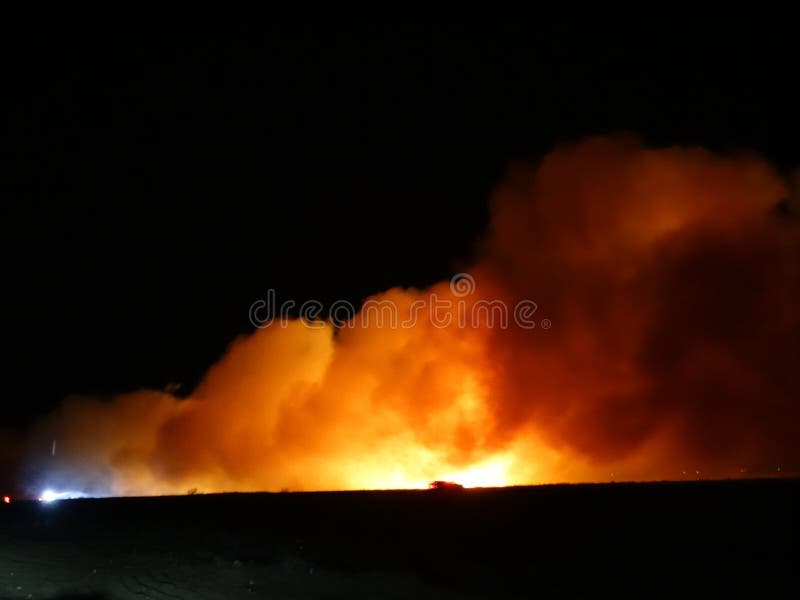 Field Fire and Fire Dept Truck Engine Stock Photo - Image of field ...