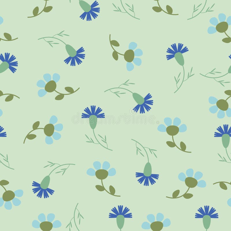 Field Flowers Pattern Seamless Vector Stock Vector - Illustration of ...