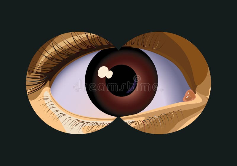 Field-glass stock illustration. Illustration of eyeball - 9575519
