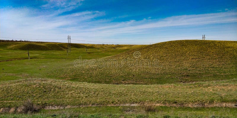 Field stock image. Image of field, hill, grass, hills - 128873137