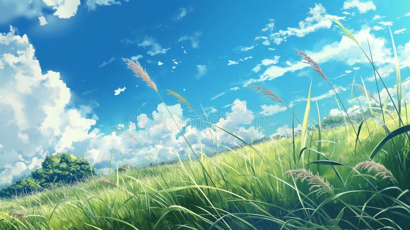 Anime Landscape Wallpaper Grass