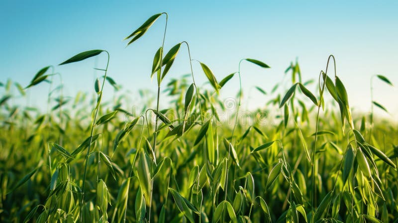 The Field of Green Crops. AI Generated Stock Image - Image of health ...