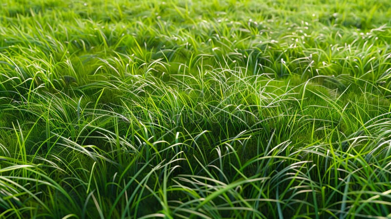 A Field of Green Grass with Some Sunlight Stock Photo - Image of ...