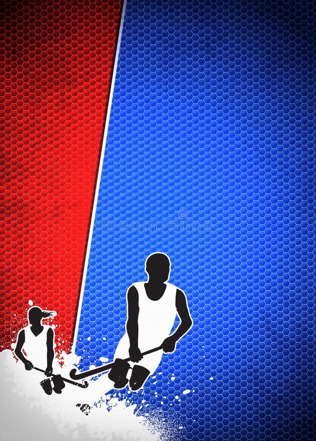 Play the field hockey stock illustration. Illustration of artwork - 490898