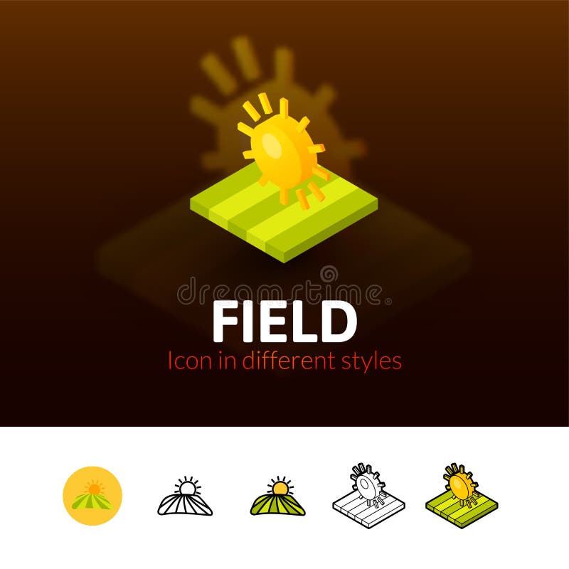 Field Icon In Different Style Stock Vector - Illustration of ...
