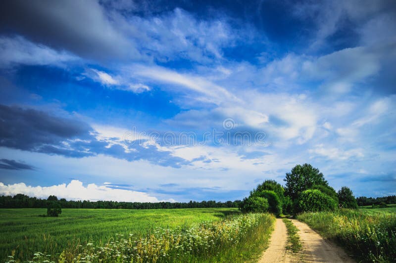 Field landscape stock image. Image of ground, europe - 53822759