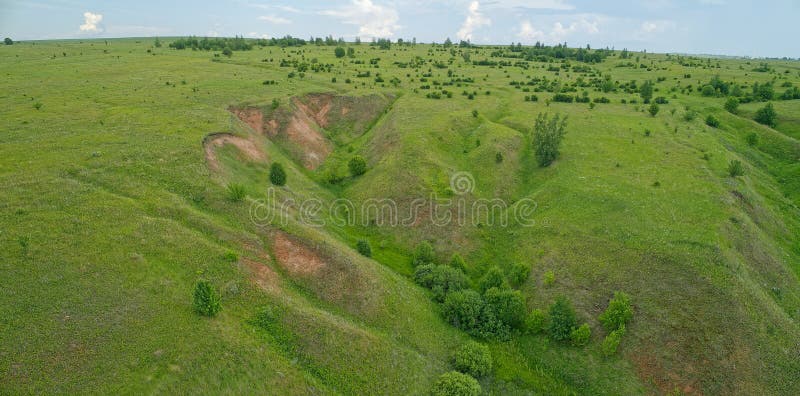 Field with a Large Hill in the Background Stock Image - Image of valley ...