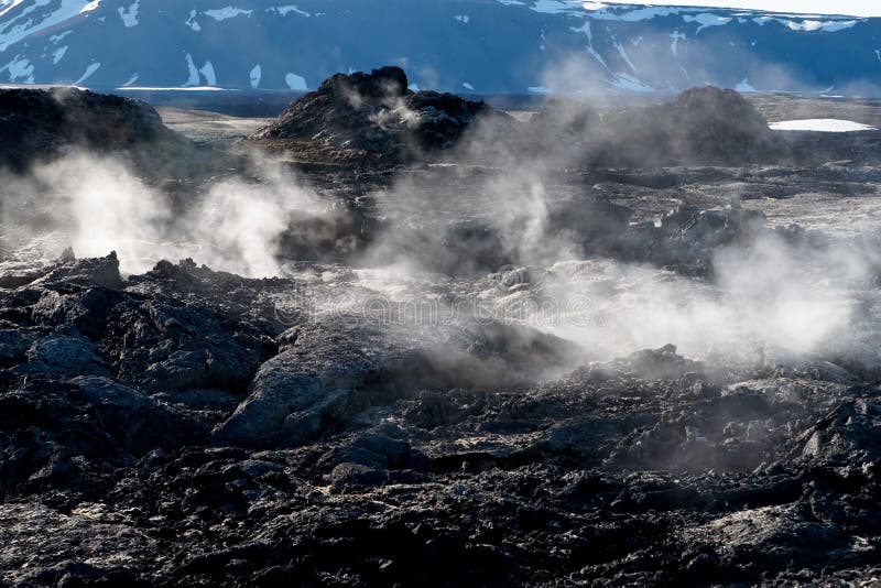 Field of Lava stock photo. Image of fume, grey, black - 15037726