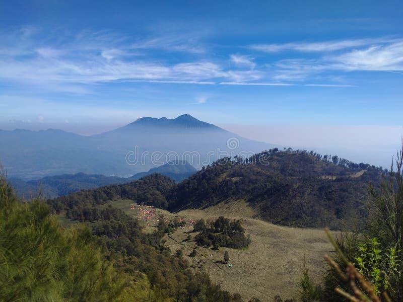 Field Meadow Grass Hill Mountain in Indonesia Stock Photo - Image of ...