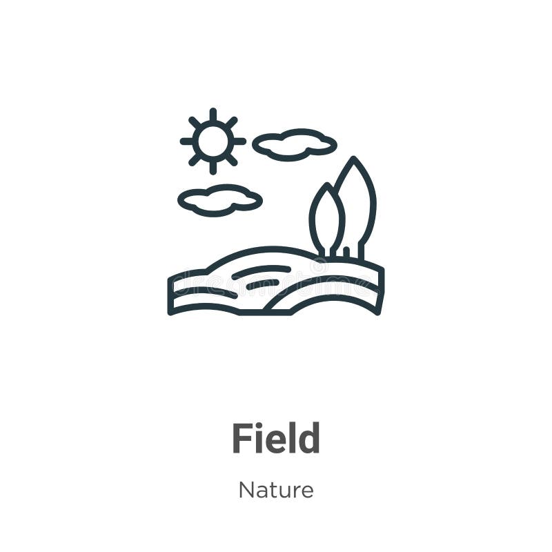Field Outline Vector Icon. Thin Line Black Field Icon, Flat Vector ...