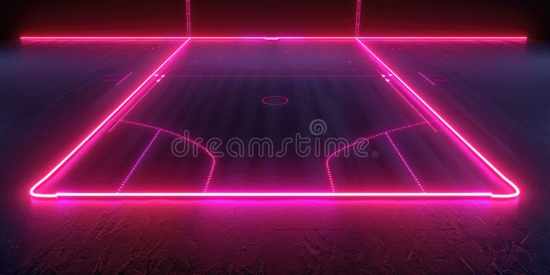 Field with a Pink Line on it Stock Image - Image of room, tunnel: 364275375