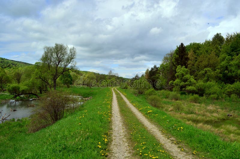 Field prairie river stock photo. Image of shrubs, farmer - 56257226